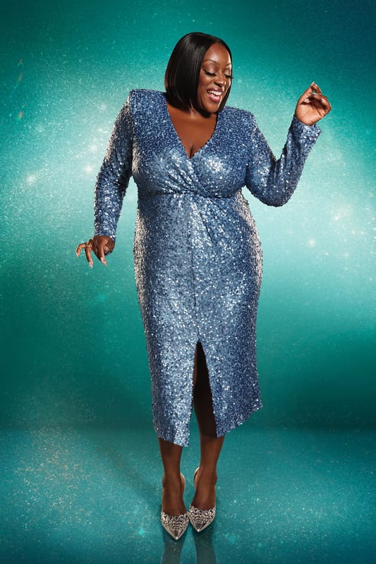 Square Sequin Twist Midi Dress