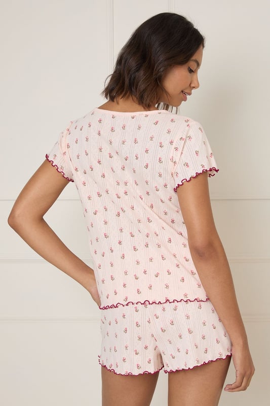 Pointelle Jersey Short Set