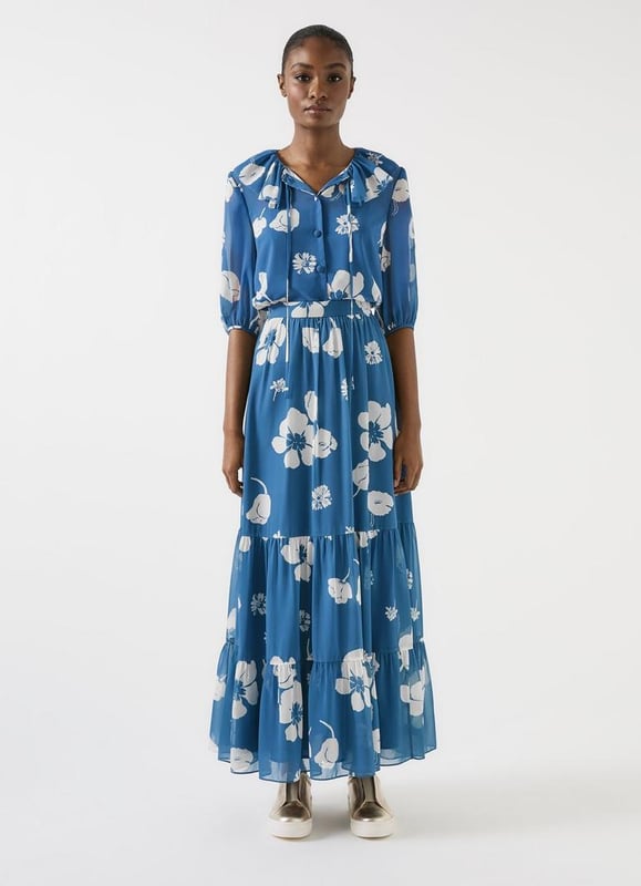LK Bennett SK RUMI MAXI SKIRT, Multicolour