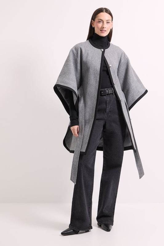 Principles by Wallis Contrast Cape Coat