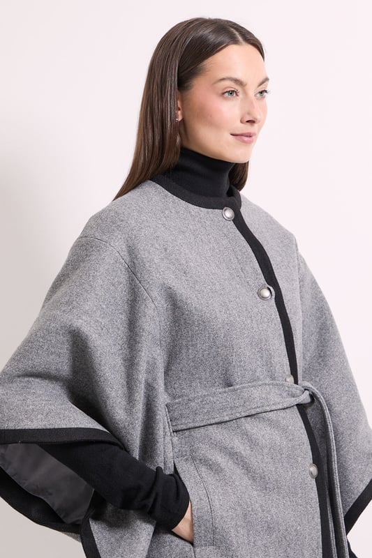 Principles by Wallis Contrast Cape Coat