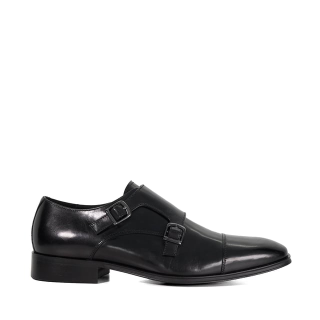 Dune Mens Solutions Wf - Double Strap Wide Fit Toe Cap Monk Shoes