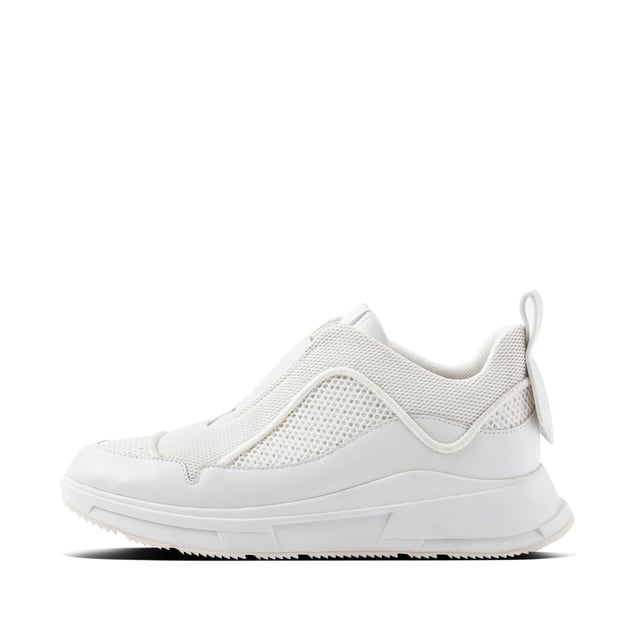 Women's Fit Flop Ammber Slip on Trainers in White