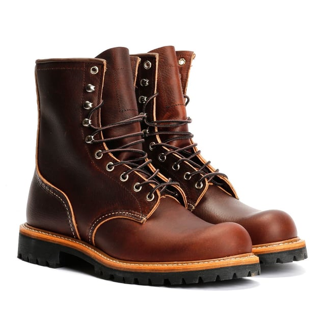Red Wing 8-Inch Logger Briar Oil Leather Men's Brown Boots