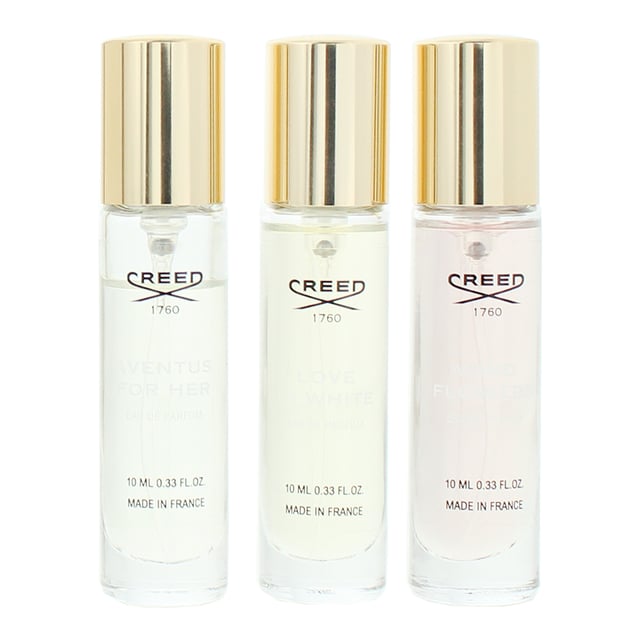 Creed Aventus, Love in White, Wind Flowers Eau de Parfum 10ml x 3 Gift ...