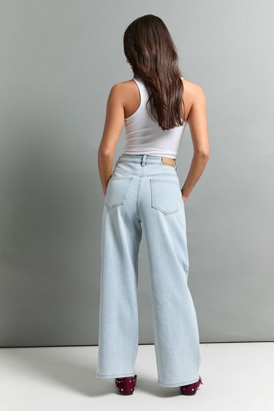 The Petite High Waist Straight Leg Jean