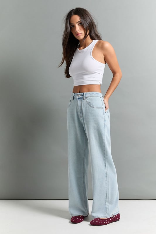 The Petite High Waist Straight Leg Jean