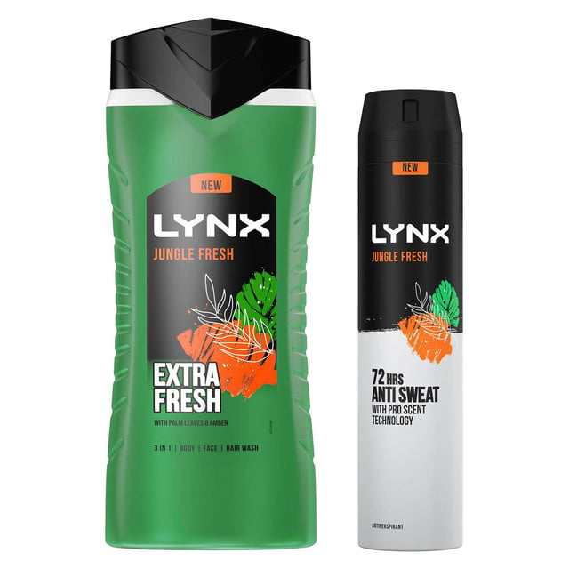 Lynx 12H Refreshing Black Shower Gel 500 with 72H Fresh Antiperspirant ...