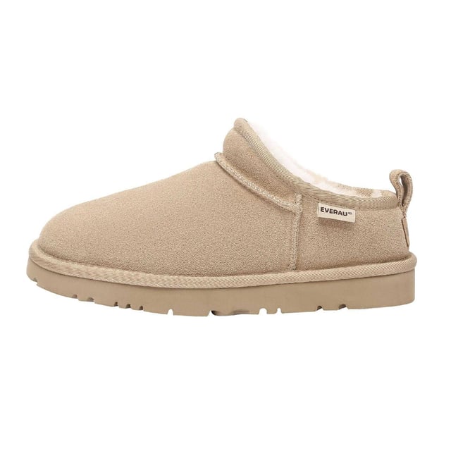 EverAu Womens/Ladies Quail Leather Slippers (Sand)