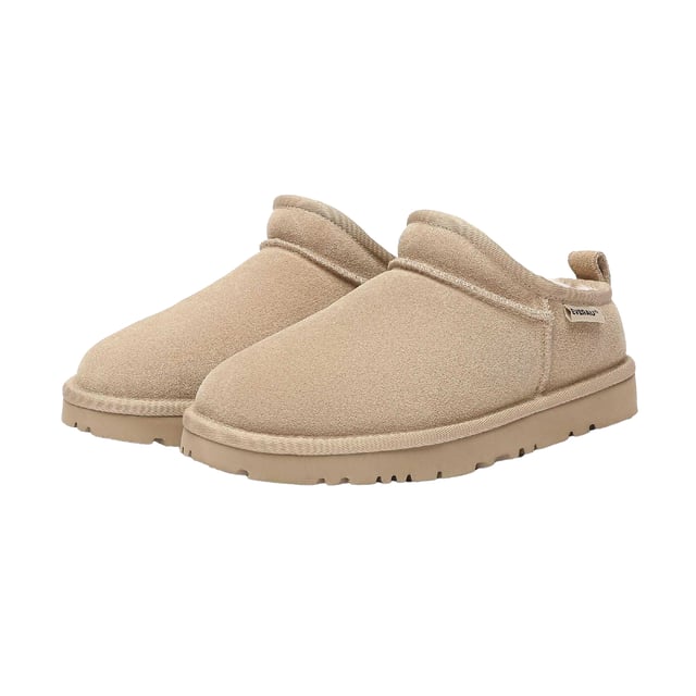 EverAu Womens/Ladies Quail Leather Slippers (Sand)