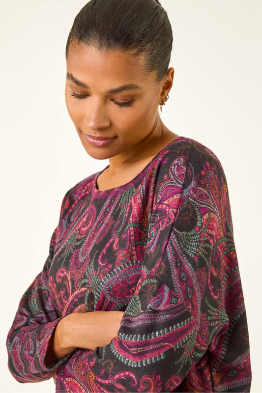 Paisley Print Snit Top