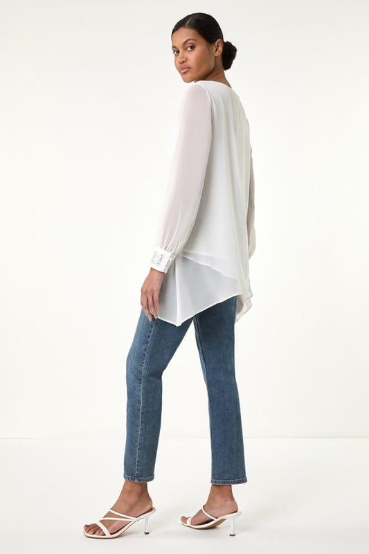 Hotfix Detail Asymmetric Hem Top