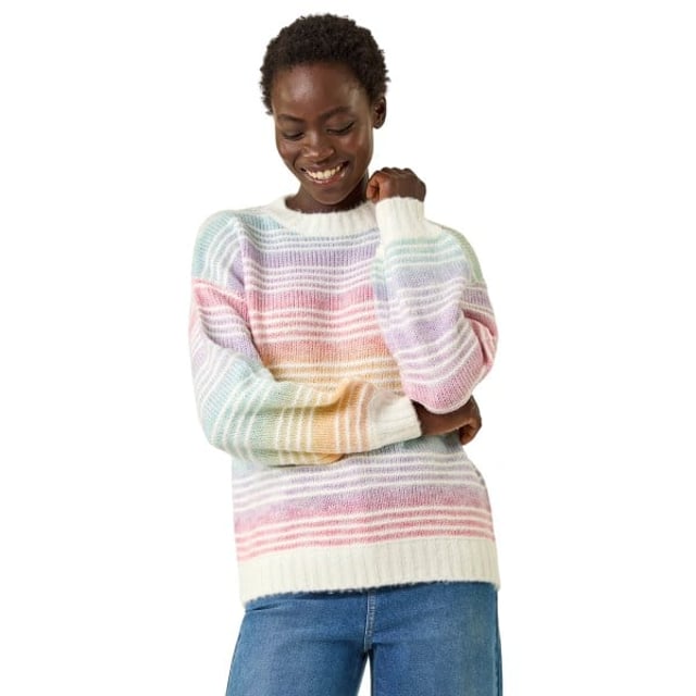Rainbow Stripe Knit Jumper