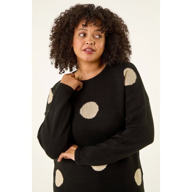 Curve Large Spot Knit Jumper