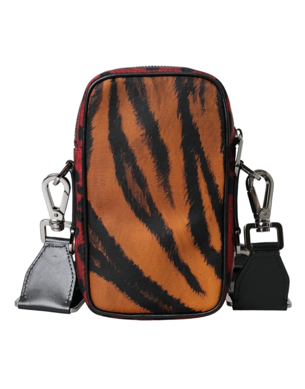 Mehrfarbige Tiger-Patch Nylon Logo Umhängetasche