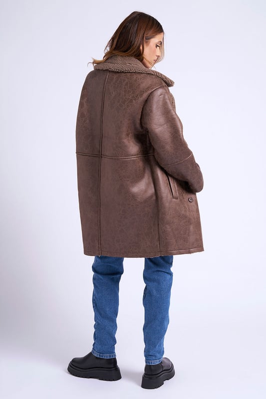 Chocolate Mid Length Bonded Coat