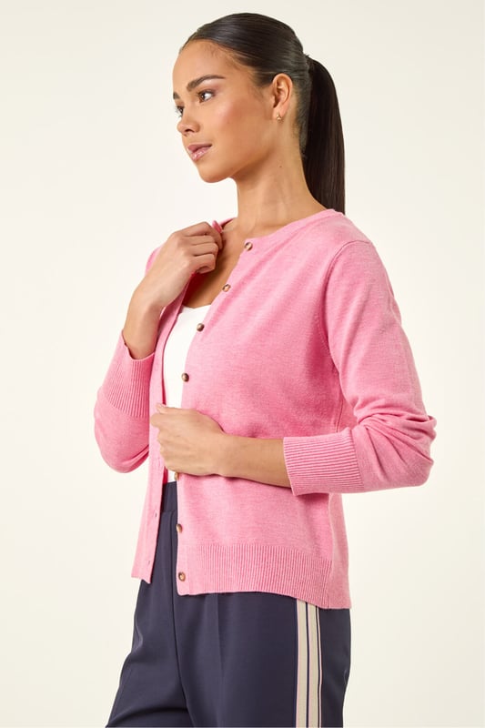 Petite Buttoned Cardigan