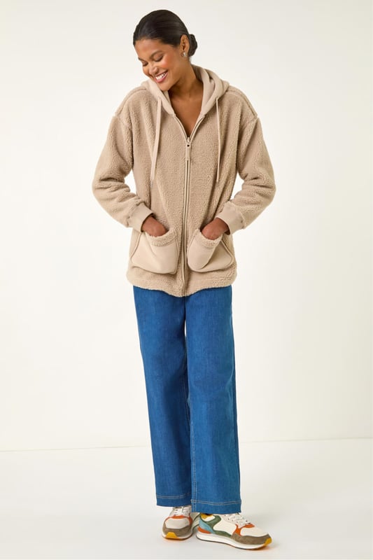 Hooded Borg Zip Through Jacket