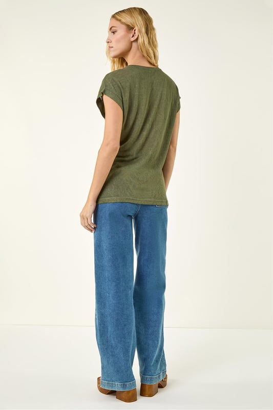 Textured Leaf T-Shirt