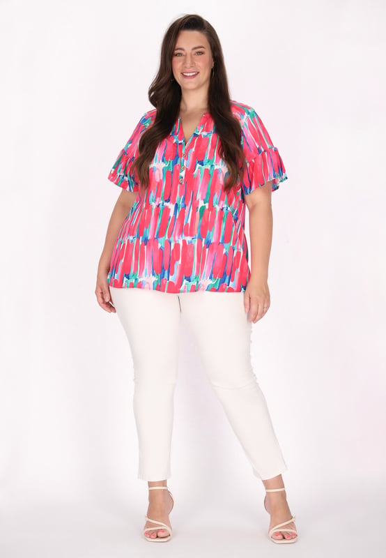 usha Bluse in großen Größen Damen Rose