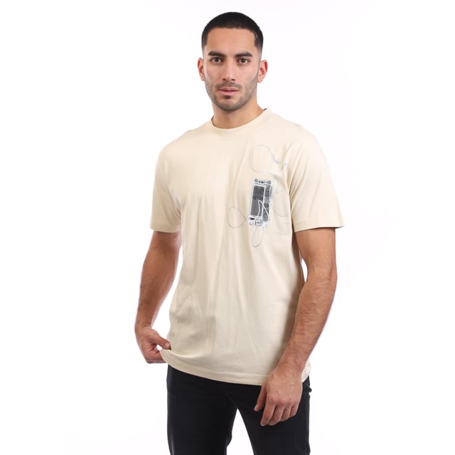 Off White Scan Arrow Slim T-shirt voor heren in grijs