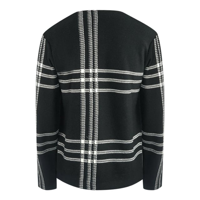 Fred Perry Unisex Adult Tartan Jumper (Black/White)