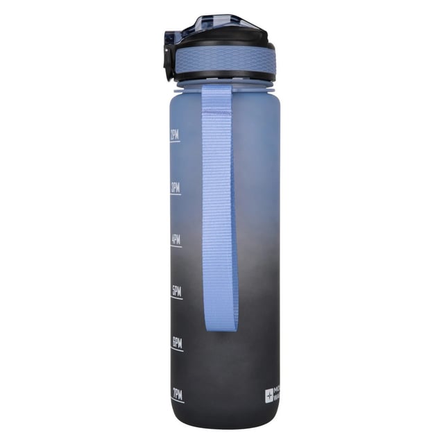 Mountain Warehouse Push Lid BPA Free 1L Water Bottle (Blue/Black)