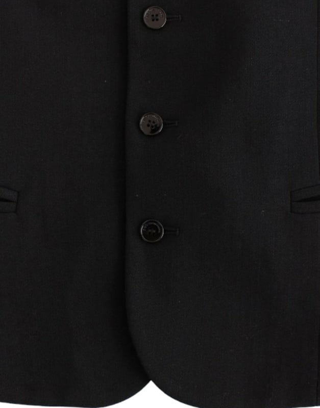 Black Wool Vest Classic Style