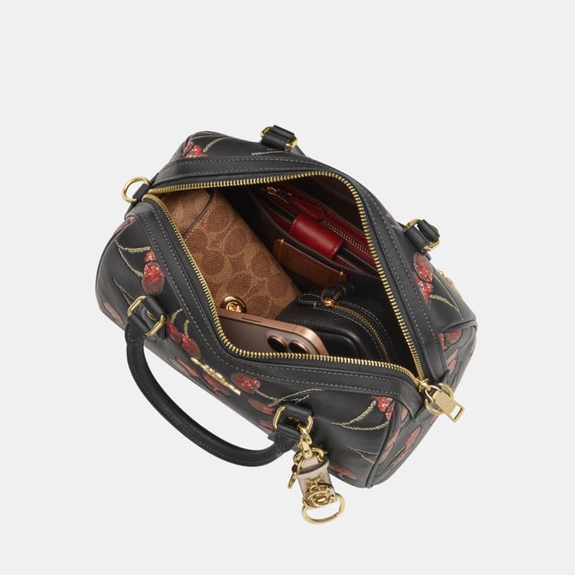Rowan Satchel Bag With Cherry Print