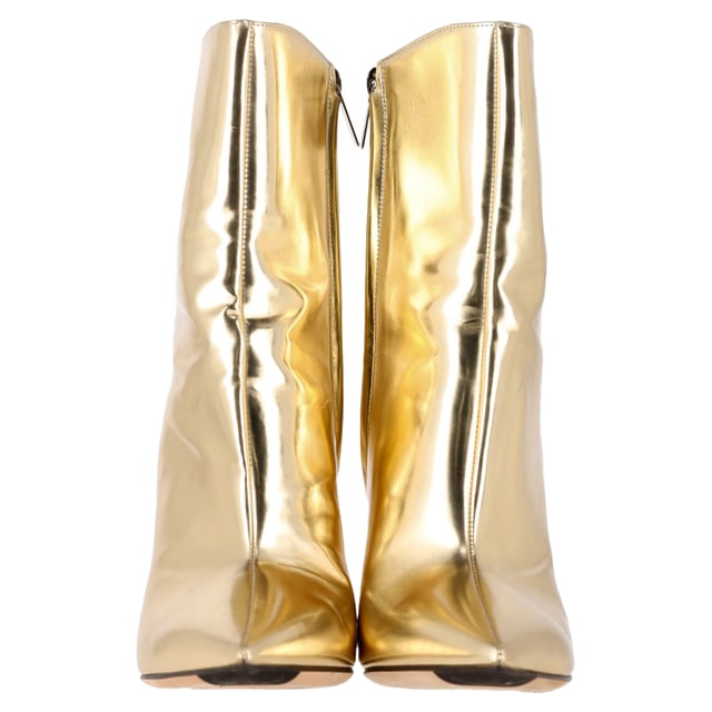 Jimmy Choo Hurley 100 Ankle Boots in Metallic Gold Leather