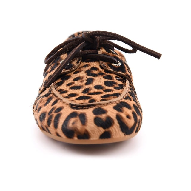 Sperry Slimboat Leather Women's Leopard Standard Boat Shoes