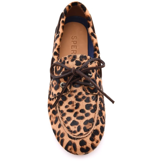 Sperry Slimboat Leather Women's Leopard Standard Boat Shoes