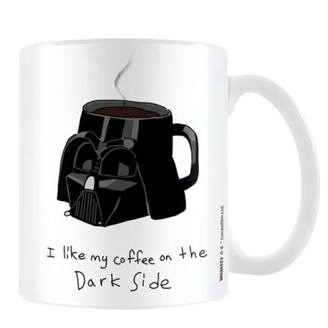 Star Wars Dark Side Meme Darth Vader mok (Wit/zwart)