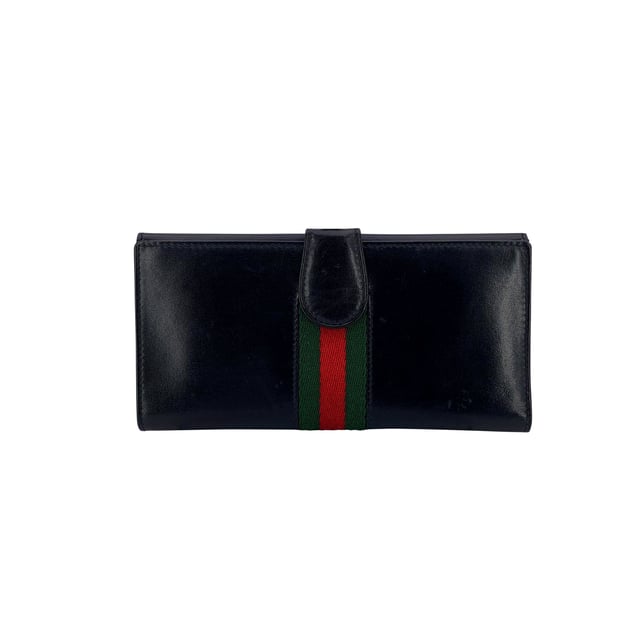 Vintage leren portemonnee van Gucci