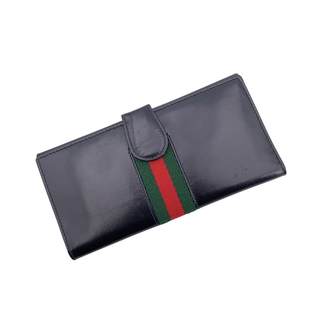 Vintage leren portemonnee van Gucci