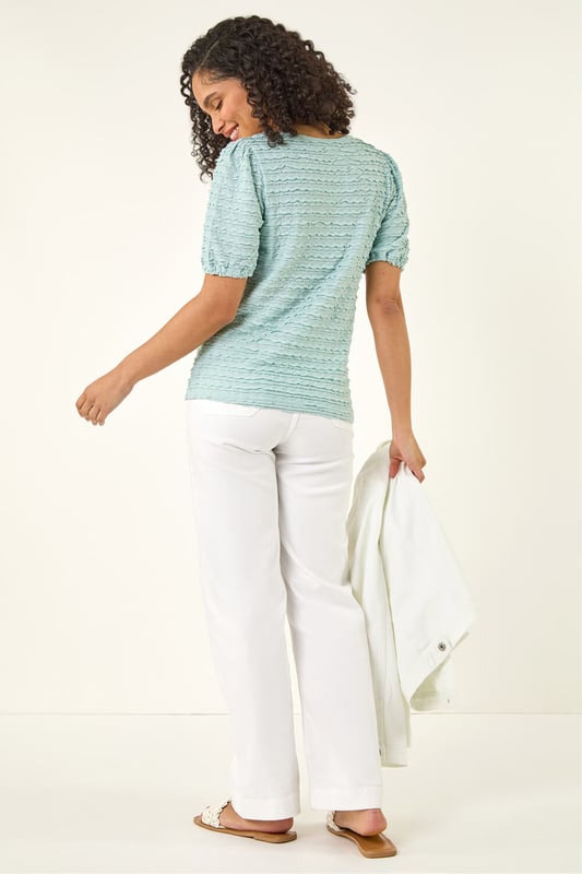 Textured Jersey Stretch Top