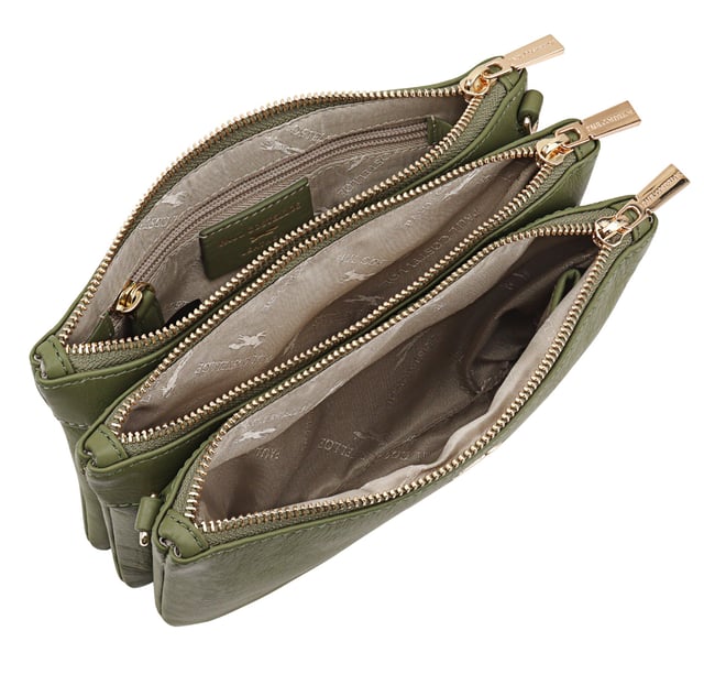 Triplet Leather Cross Body Bag