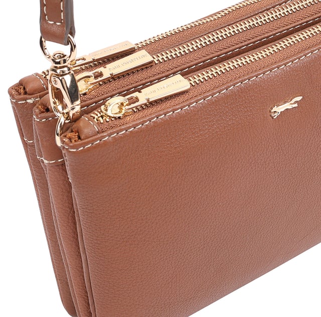 Triplet Leather Cross Body Bag