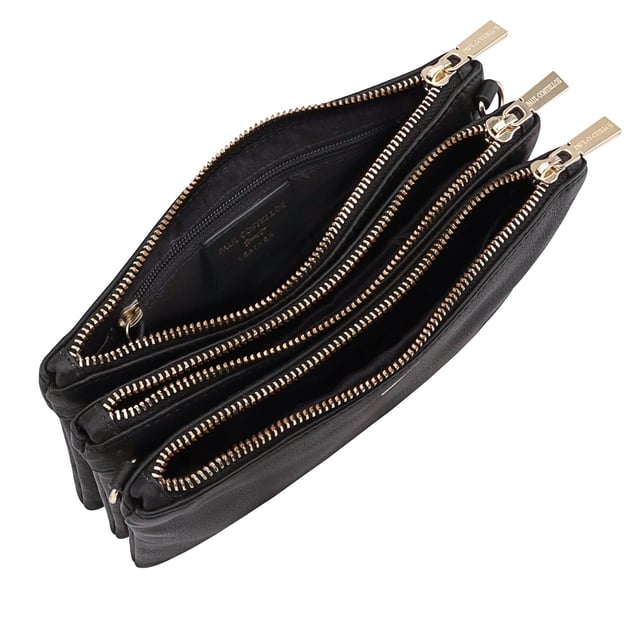 Triplet Leather Cross Body Bag