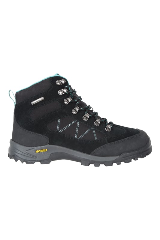 'Storm' Women's Waterproof Boots IsoGrip Outsole Walking Shoes Black