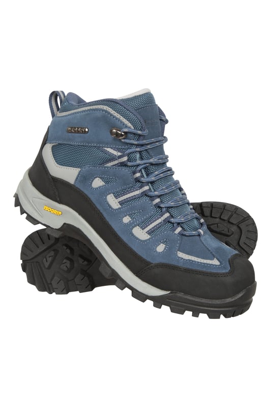 'Gale' Women's IsoGrip Boots with Rubber Sole Waterproof Walking Shoes Blue
