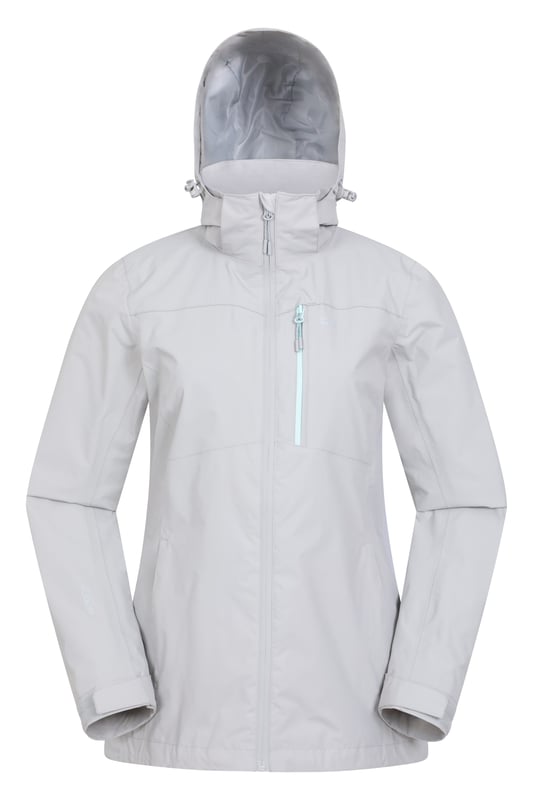 'Rainforest' Women's Jacket with Pockets Waterproof Rain Coat Grey