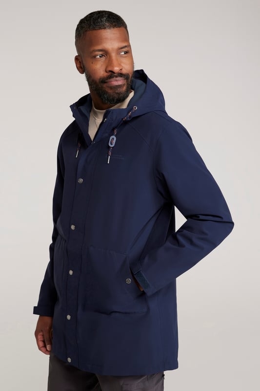 'Foxtail' Men's Long Fleece Lined Jacket with Adjustable Hood ...