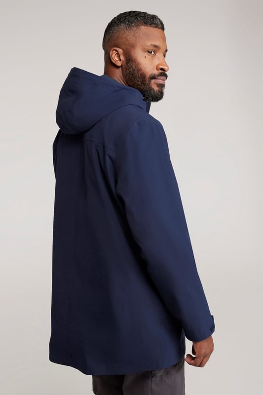 'Foxtail' Men's Long Fleece Lined Jacket with Adjustable Hood ...