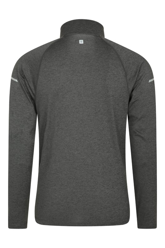 'Echo' Men's Melange Half Zip Midlayer Lightweight Reflective Slim Fit ...
