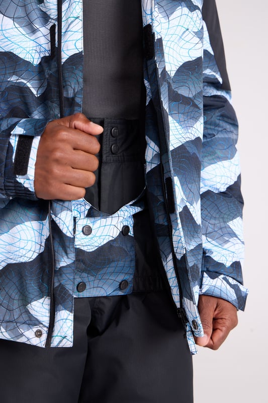 'Shadow II' Men's Printed Ski Jacket with Multiple Pockets Snow Proof ...