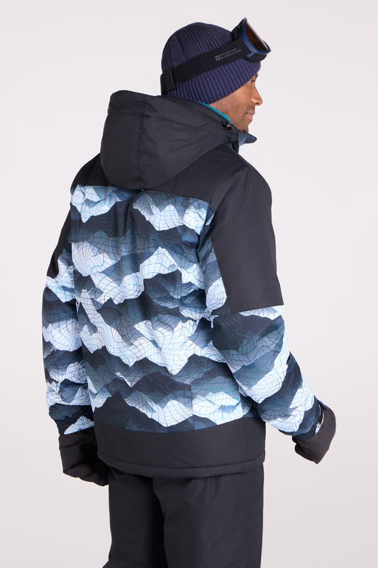 'Shadow II' Men's Printed Ski Jacket with Multiple Pockets Snow Proof ...