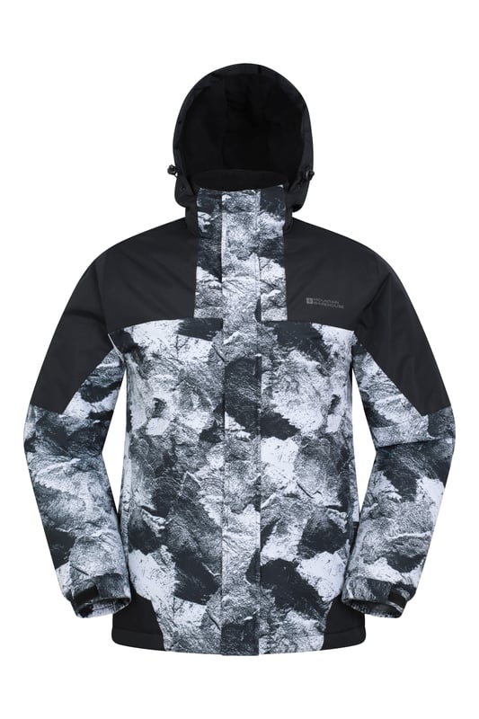 'Shadow II' Men's Printed Ski Jacket with Multiple Pockets Snow Proof ...