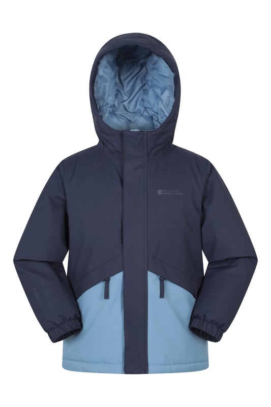 'Cyclone' Kids Padded Jacket Waterproof Warm Comfy Rain Coat Navy