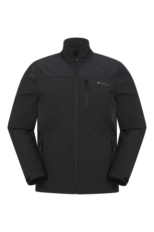 'Grasmere' Men's Softshell Jacket Water Resistant Everyday Activewear Black